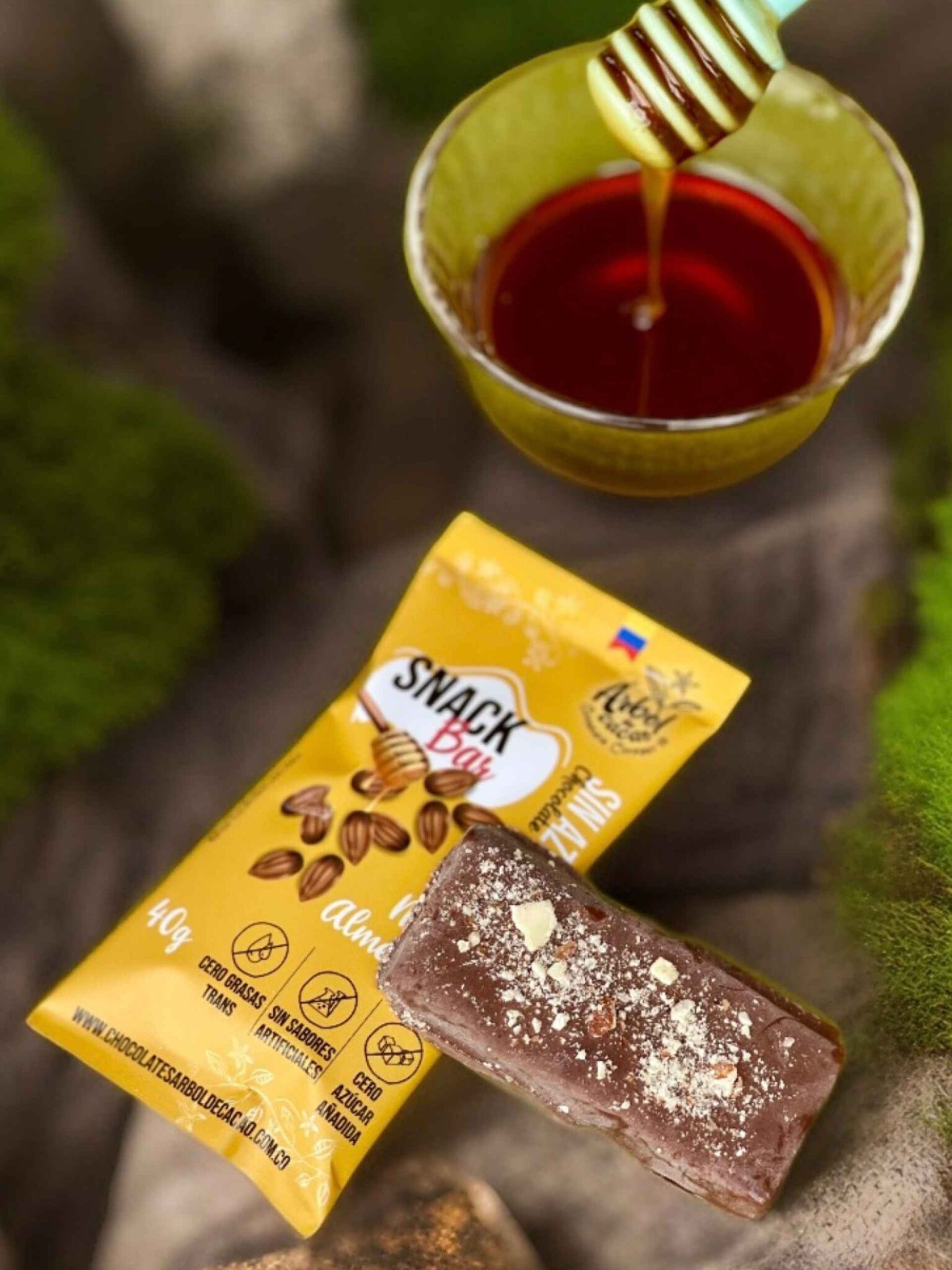 Snacks de chocolate saludables sin azúcar Pack x 8 | Árbol de Cacao